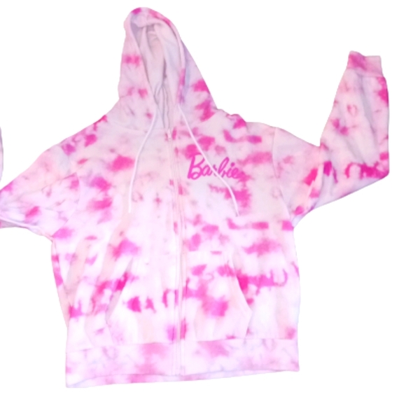 Barbie | Tops | Barbie Pink Tyedye Hoodiesz M | Poshmark